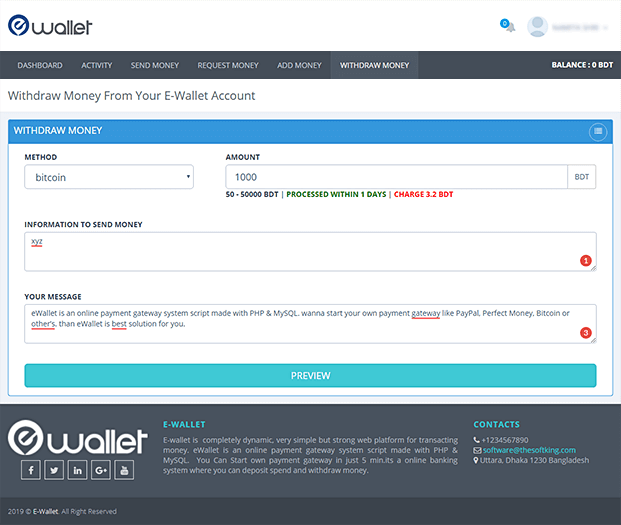 eWallet - PHP Payment Gateway Script| InkThemes