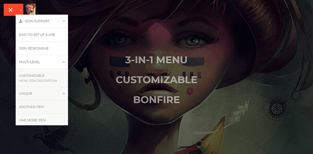 Jumbo - WordPress Fullscreen Menu Plugin | InkThemes