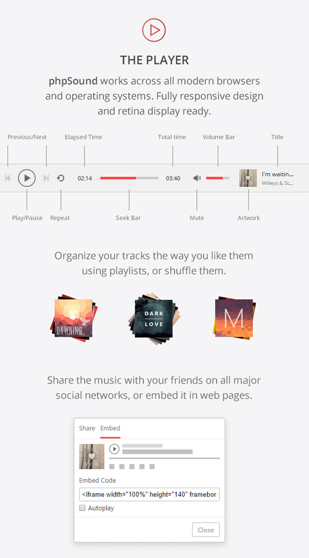 phpSound - Music Sharing Software PHP Script | InkThemes