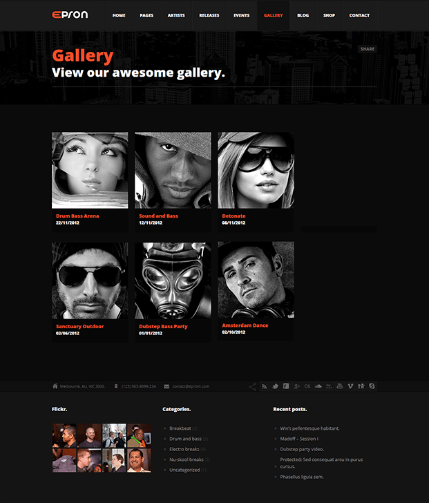 Epron - Events And Music WordPress Theme | InkThemes