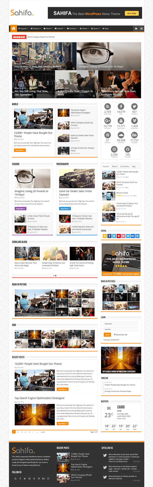 Sahifa - Responsive WP Theme For News & Magazine | InkThemes