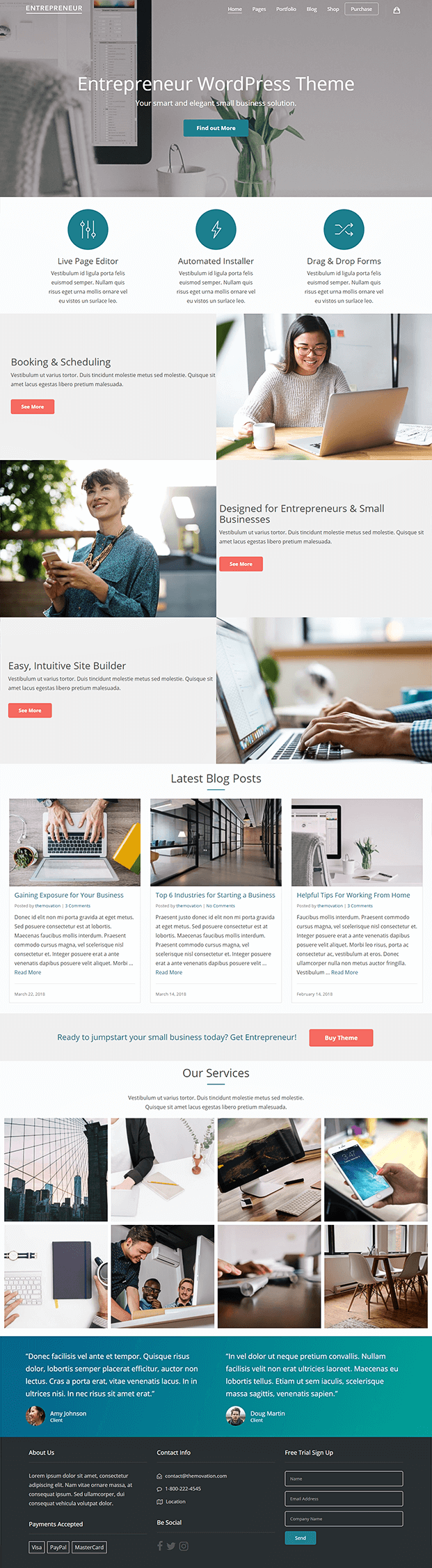 Entrepreneur - WordPress Theme For Small Business | InkThemes