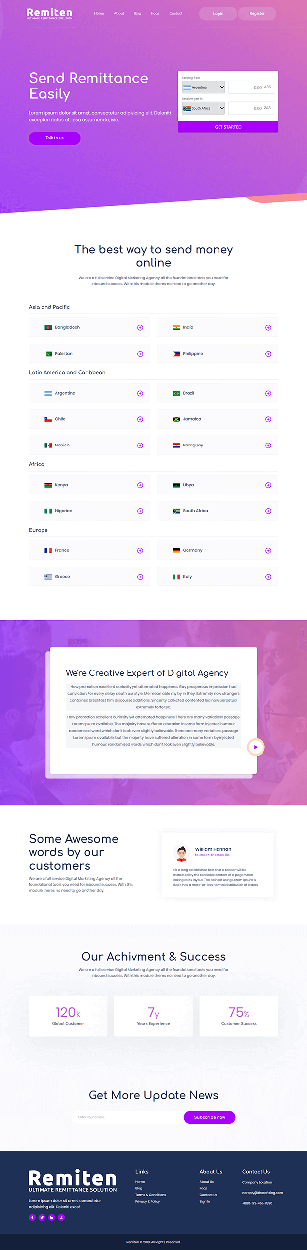 Remiten - PHP Money Transfer Script | InkThemes