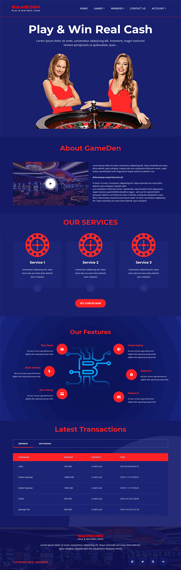 GameDen - Online Gaming PHP Script | InkThemes