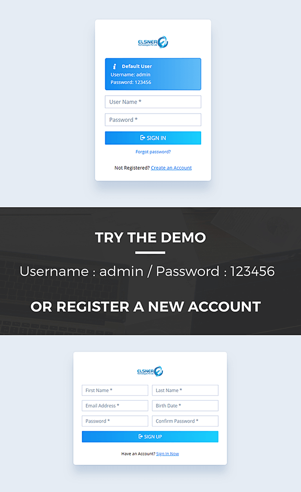 Advanced Angular Login Panel PHP Script | InkThemes