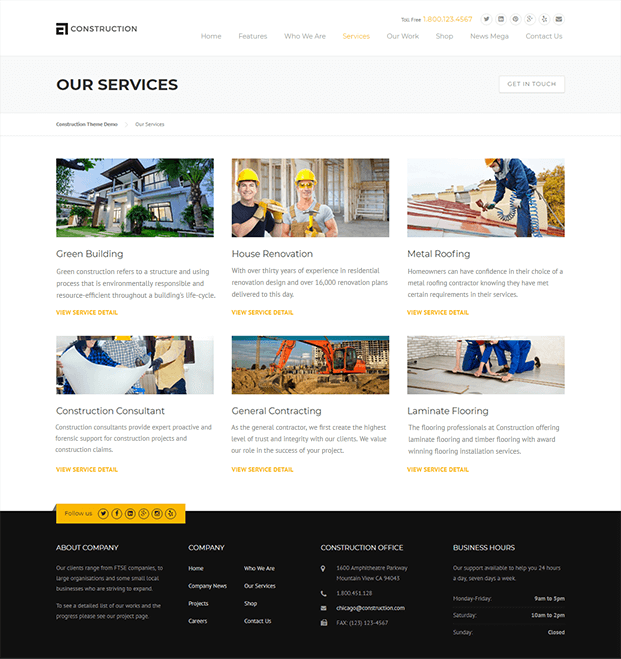 Best WordPress Theme For Construction | InkThemes