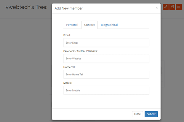 Family Tree Hierarchy Maker PHP Script | InkThemes