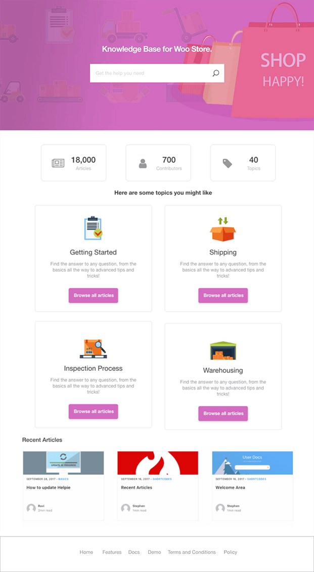 Helpie - Knowledge Base Plugin For WordPress | InkThemes