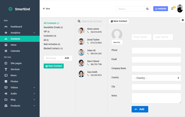 SmartEnd CMS - Content Management System Script | InkThemes