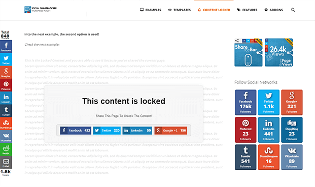 Social Share & Locker Pro WordPress Plugin | InkThemes