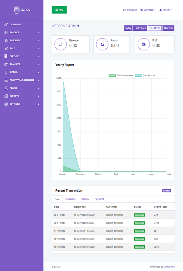 EZ POS - All In One Point Of Sale PHP Script | InkThemes