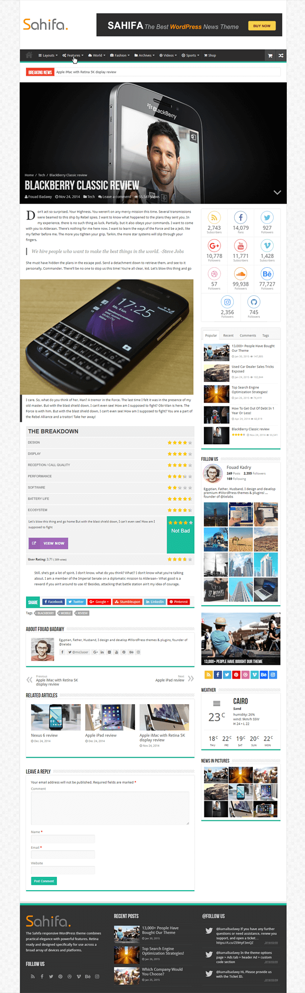 Sahifa - Responsive WP Theme For News & Magazine | InkThemes