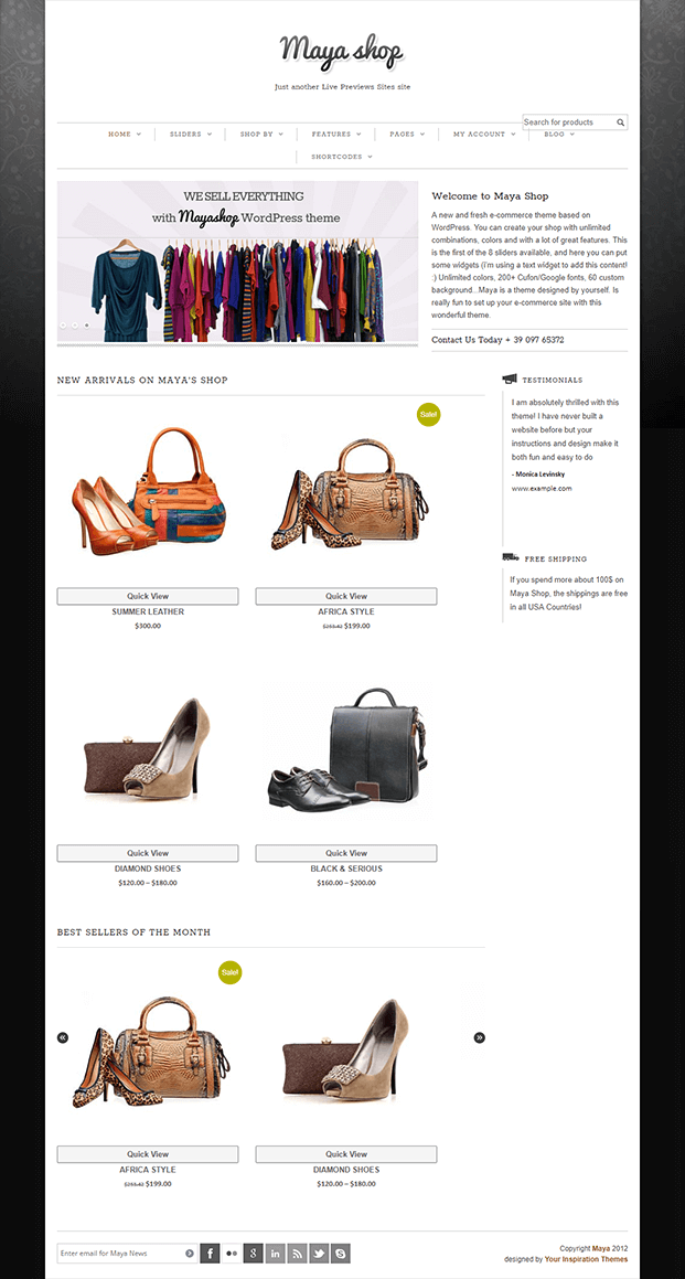 MayaShop - Premium eCommerce WordPress Theme | InkThemes