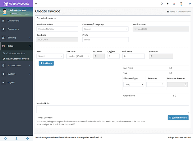 Adapt Accounts - Accounting PHP Script | InkThemes
