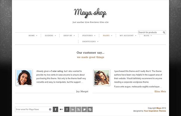MayaShop - Premium eCommerce WordPress Theme | InkThemes