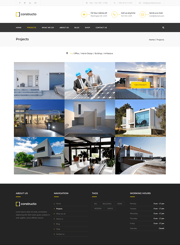 Constructo - WordPress Theme For Construction | InkThemes