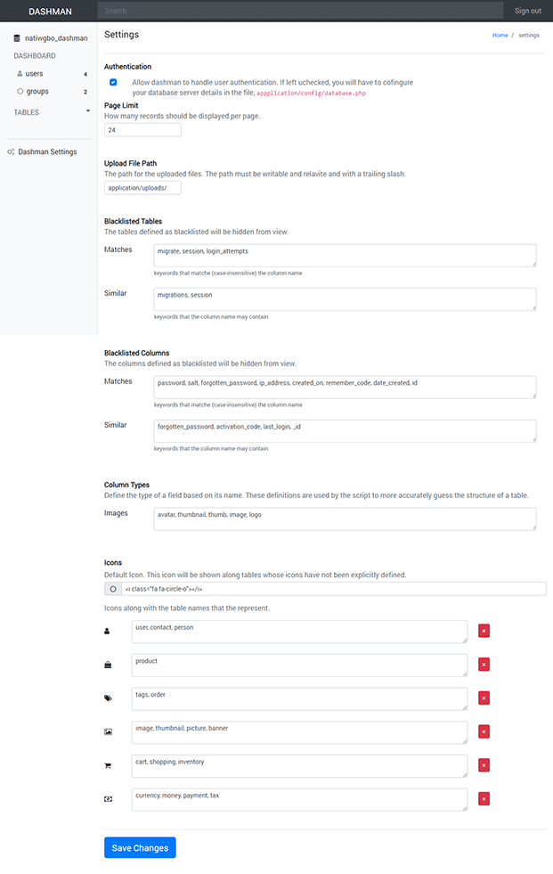 Dashman - Admin Dashboard Generator PHP Script | InkThemes