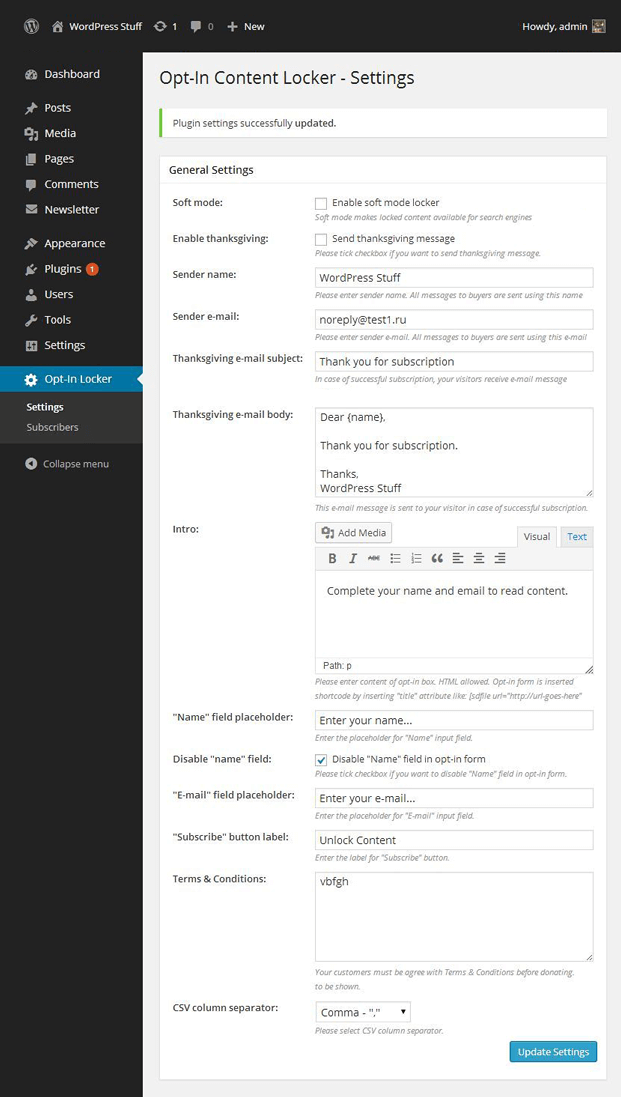 Opt-In Content Locker - WordPress Plugin | InkThemes
