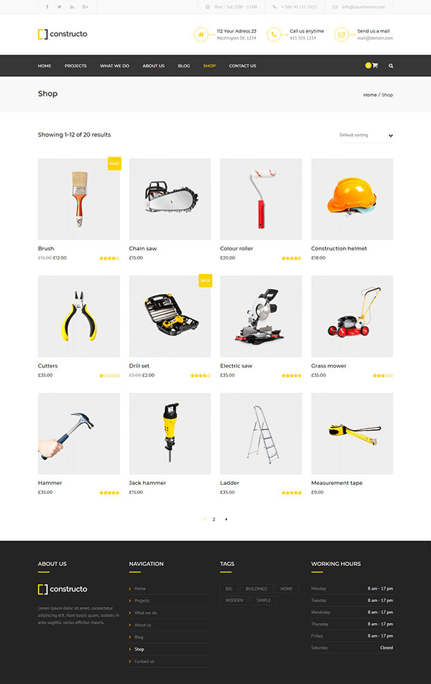 Constructo - WordPress Theme For Construction | InkThemes