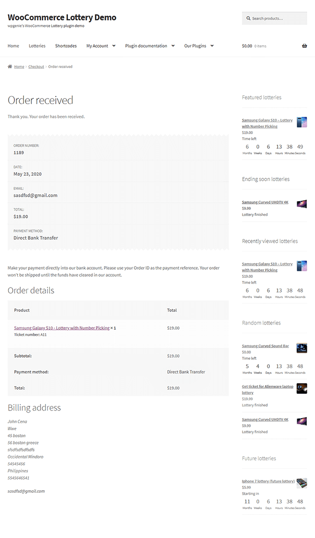WooCommerce Lottery - WordPress Online PHP Script | InkThemes