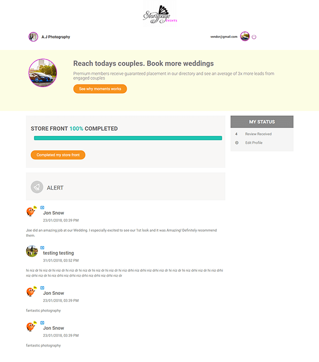 Moments - Wedding Planner PHP Script | InkThemes