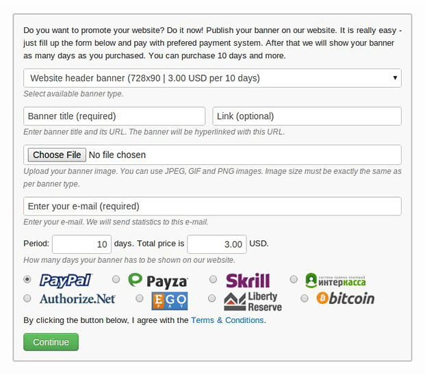 Universal Banner Manager PHP Script | InkThemes