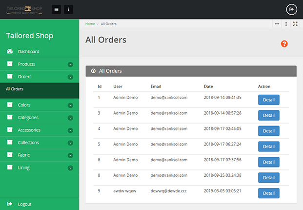 Tailored Shop - Tailor Shop Software PHP Script | InkThemes
