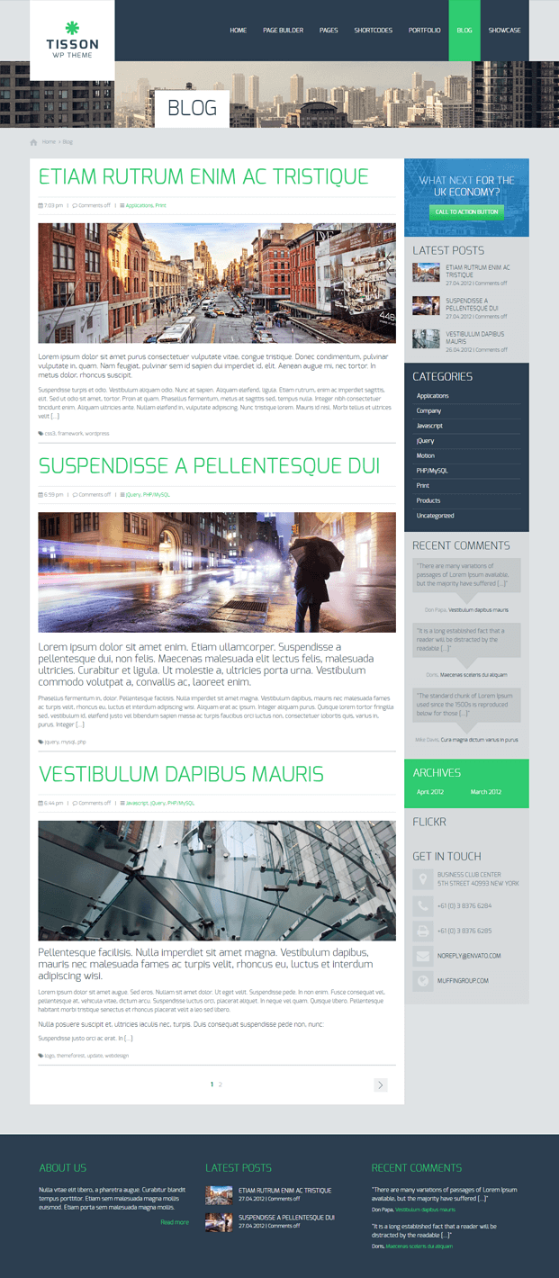 Tisson - Business WordPress Theme | InkThemes