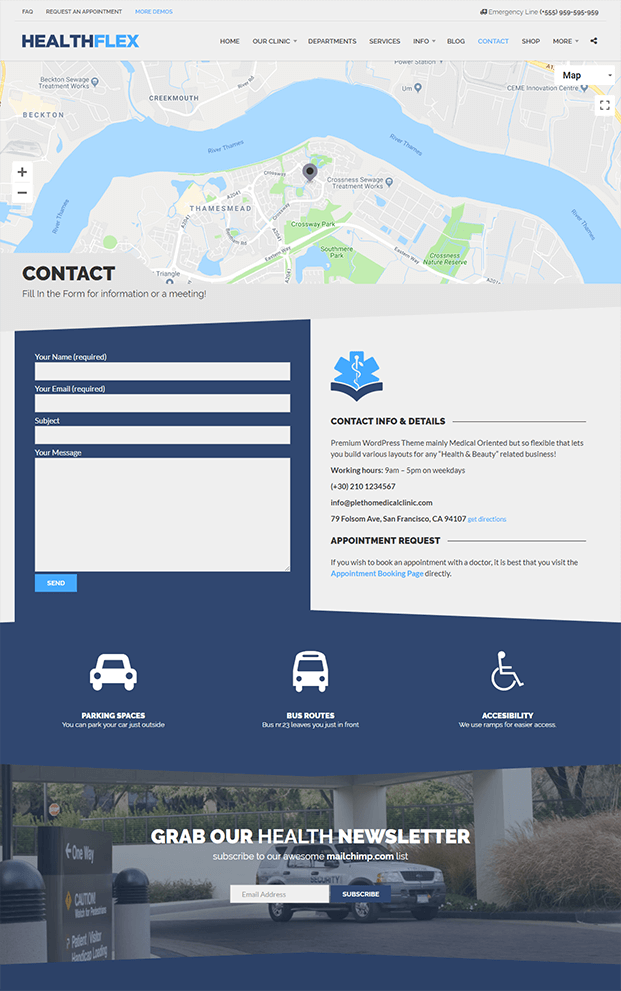 HEALTHFLEX - Responsive Medical WordPress Theme | InkThemes