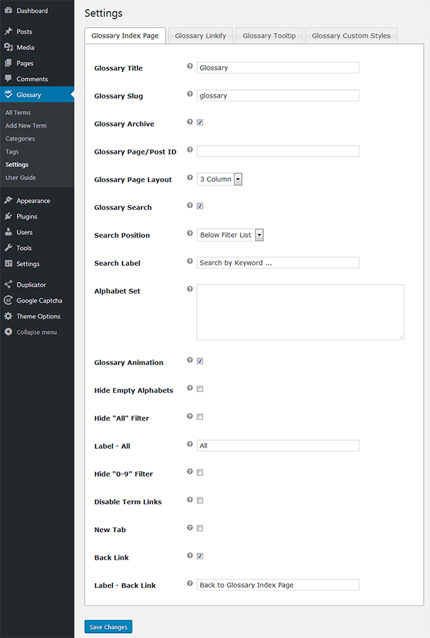 WP Glossary - WordPress Dictionary Plugin | InkThemes