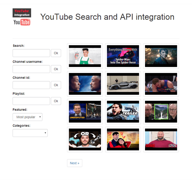 Advanced YouTube API Integration PHP Script | InkThemes