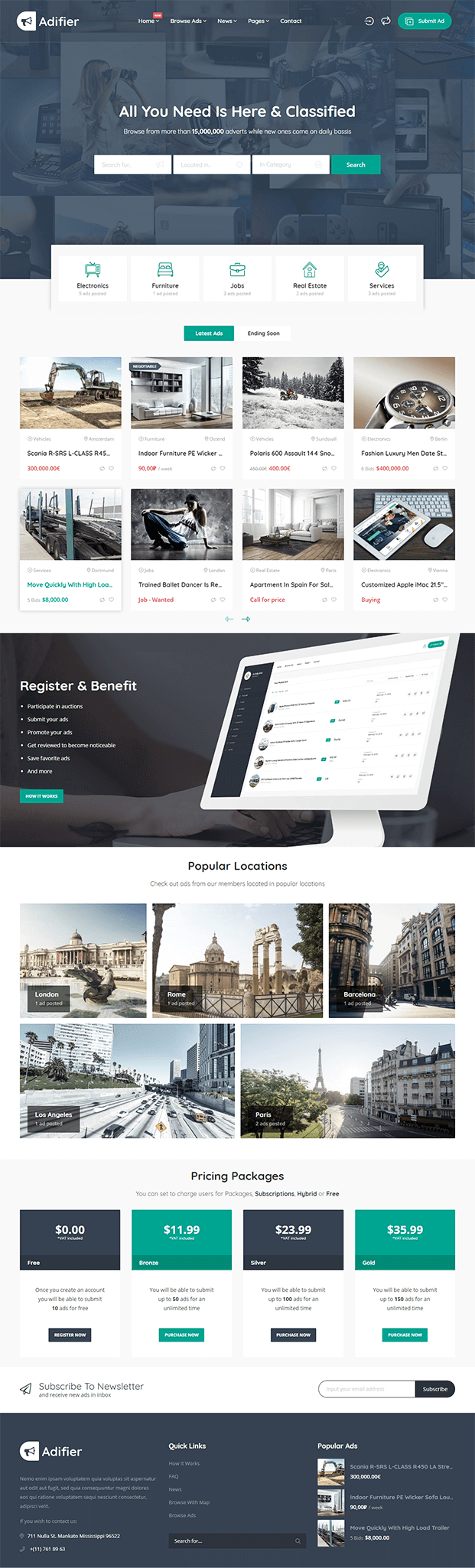 Adifier - WordPress Classified Ad Theme | InkThemes