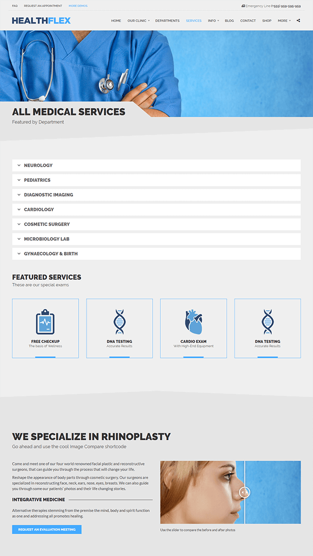 HEALTHFLEX - Responsive Medical WordPress Theme | InkThemes