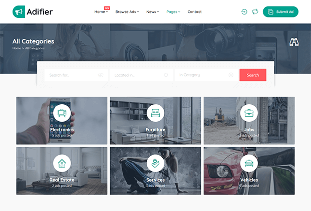 Adifier - WordPress Classified Ad Theme | InkThemes