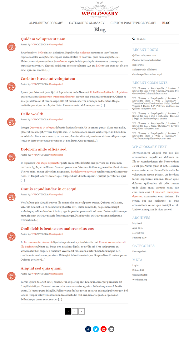 WP Glossary - WordPress Dictionary Plugin | InkThemes