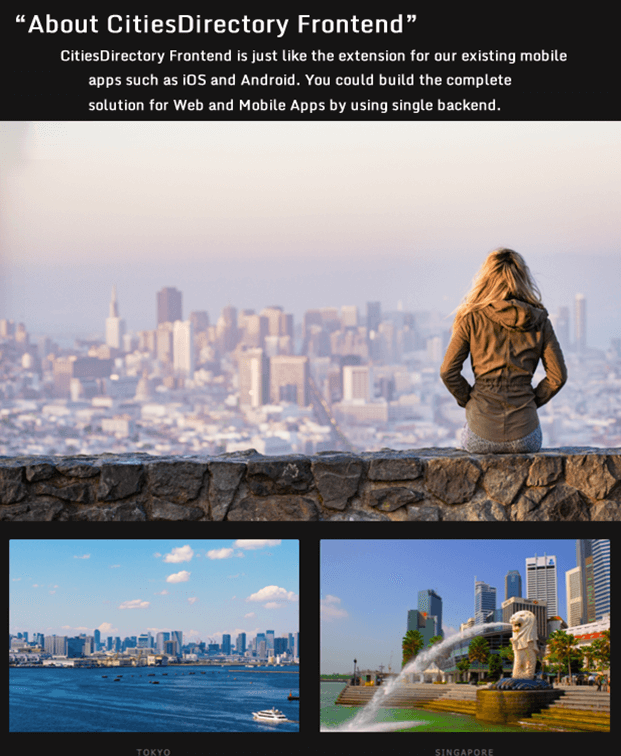 CitiesDirectory - Web App PHP Script For Mobile Apps | InkThemes