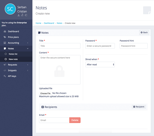SafeShare - Information Sharing Software PHP Script | InkThemes