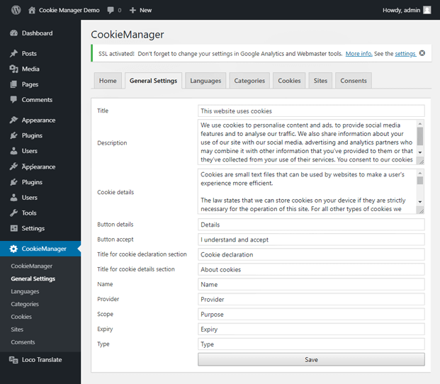 CookieManager - WordPress Plugin For Cookie Consent | InkThemes
