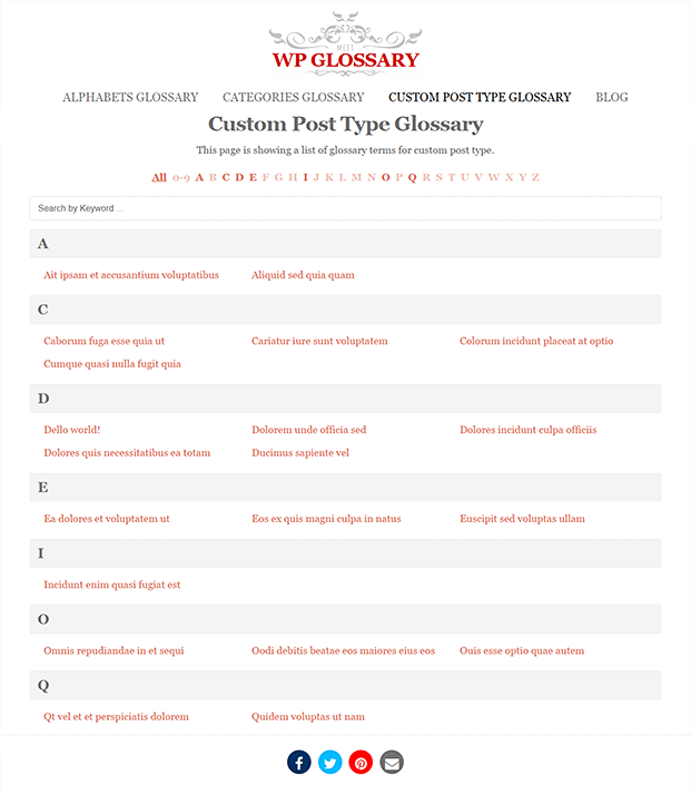 WP Glossary - WordPress Dictionary Plugin | InkThemes