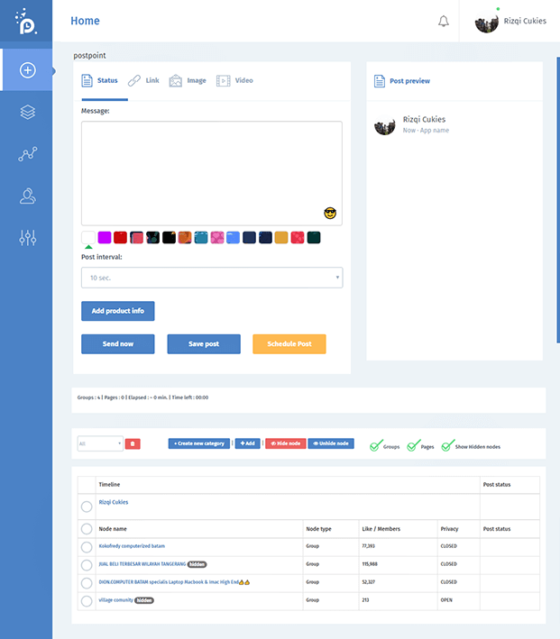 PostPoint - Facebook Auto Post PHP Script | InkThemes