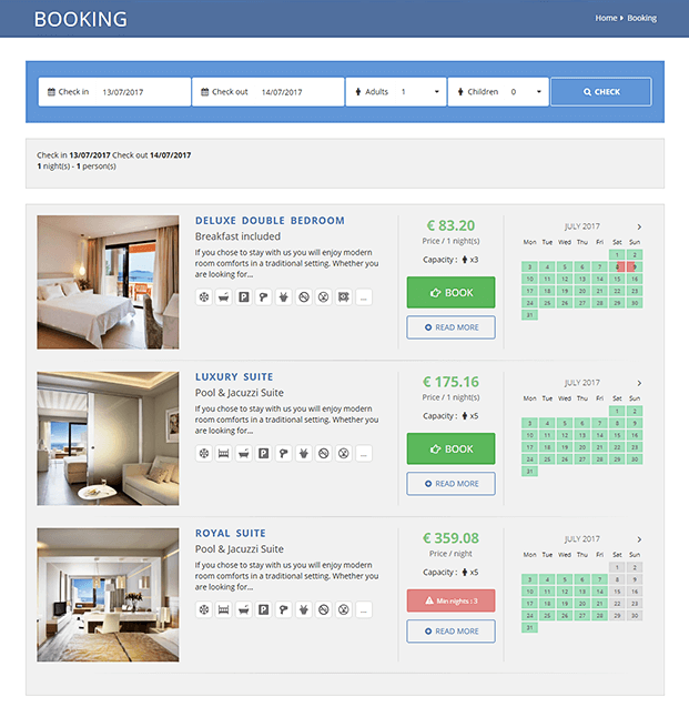 Panda Resort 7 - Hotel Booking CMS PHP Script | InkThemes
