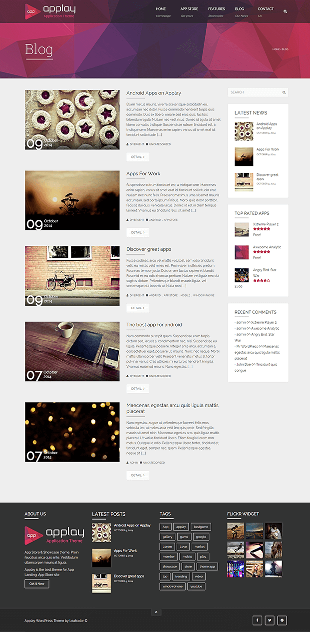 Applay - WordPress Theme For App Business | InkThemes