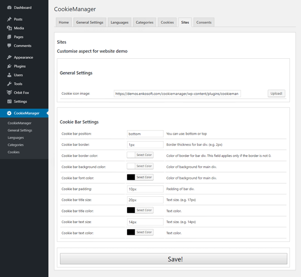 CookieManager - WordPress Plugin For Cookie Consent | InkThemes