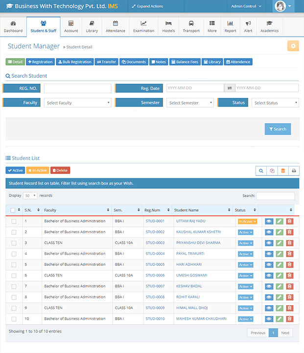 Unlimited Edu Firm - School & College Management PHP Script | InkThemes