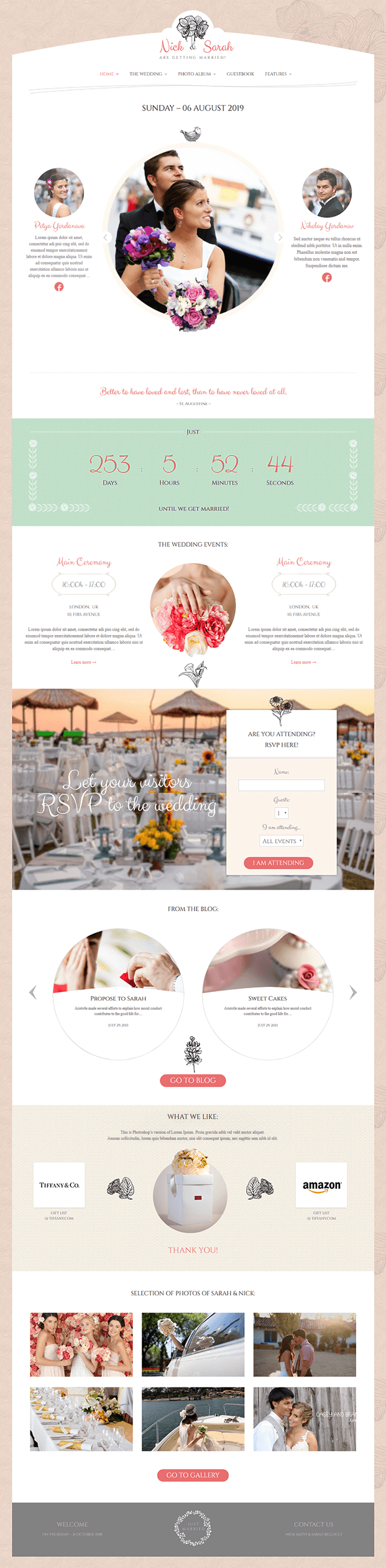 The Wedding Day - WordPress Theme For Event Planners | InkThemes