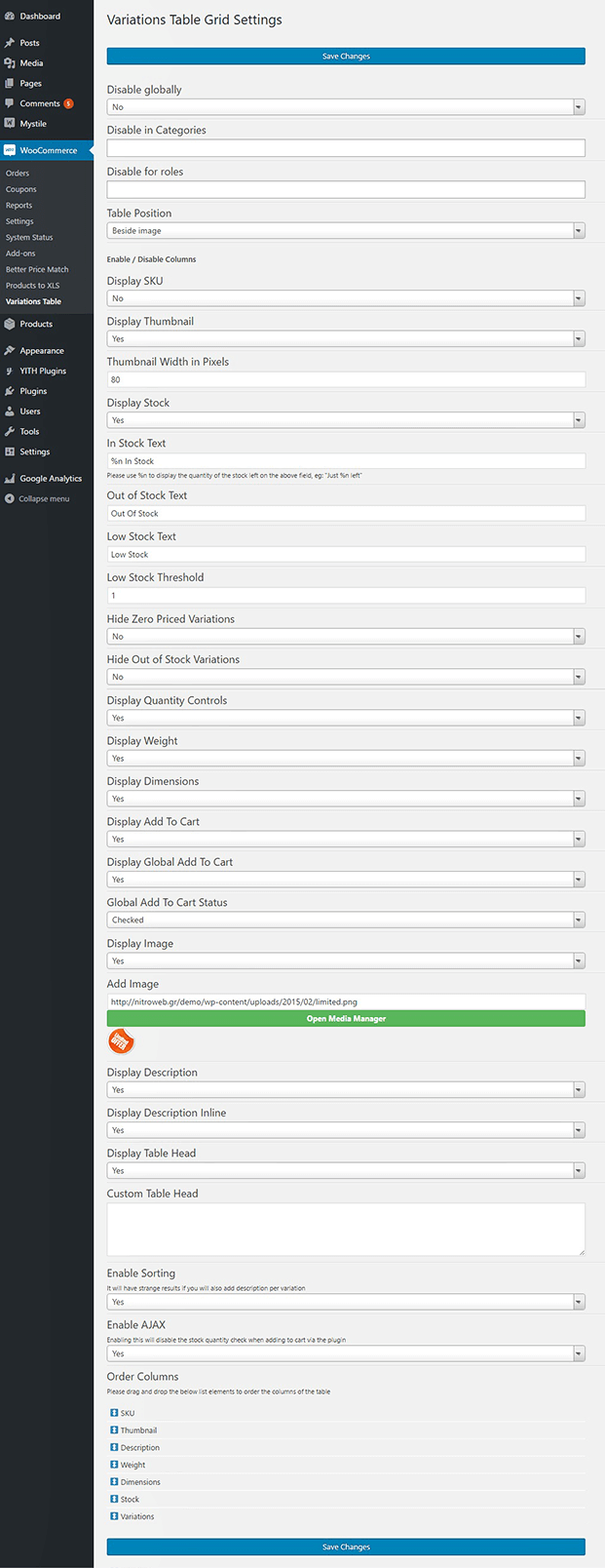 Woocommerce Variations Plugin For Wordpress Inkthemes