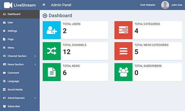 LiveStream - Advanced Live Streaming PHP Script | InkThemes