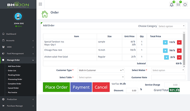 Bhojon - Restaurant Management Software PHP Script | InkThemes