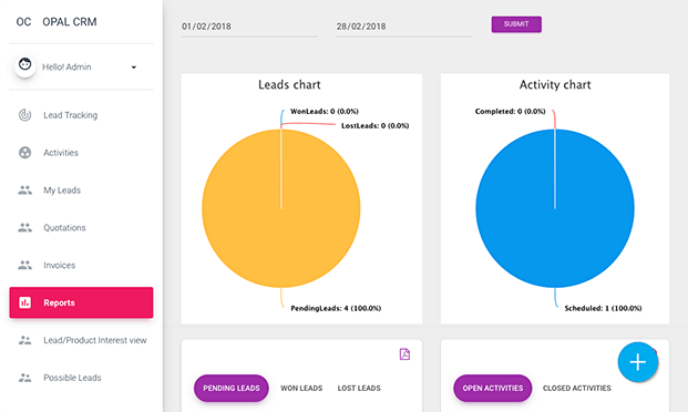 OPAL CRM - Lead Management Software PHP Script | InkThemes