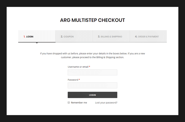 ARG WooCommerce Multistep Checkout WordPress Plugin | InkThemes
